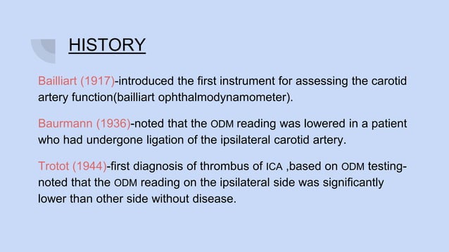 Ophthalmodynamometry. | PPT