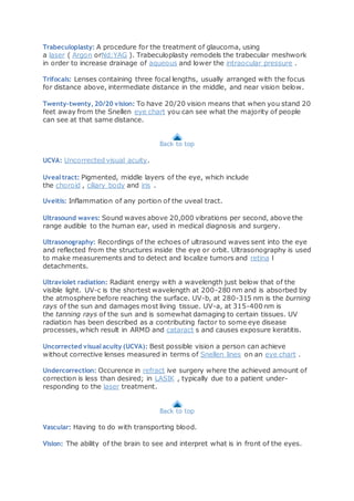 Ophthalmo glossary | DOCX