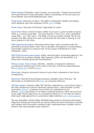 Ophthalmo glossary | DOCX