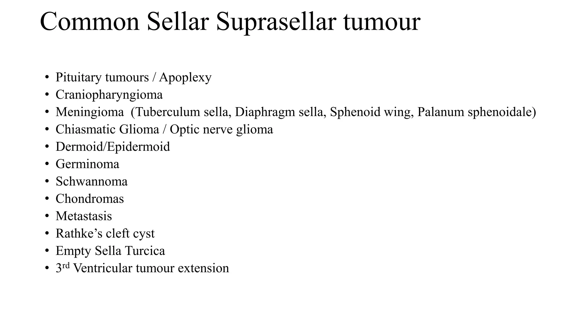 Ophthalmological evalution in sellar suprasellar tumours | PPTX