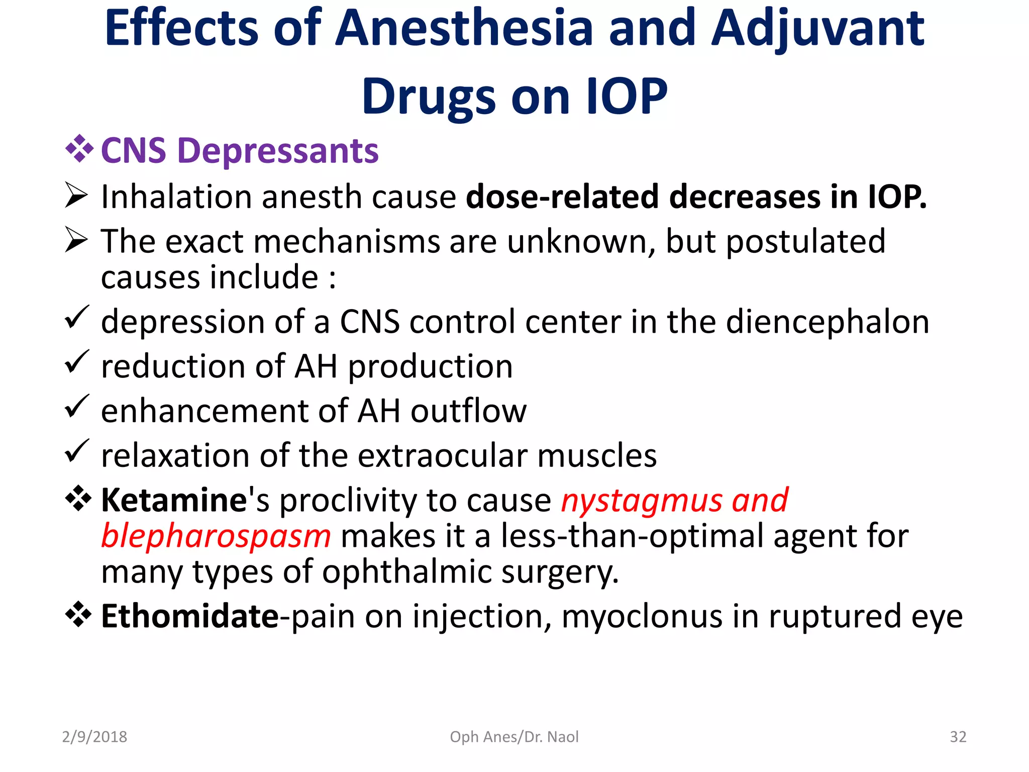 Ophthalmologic anesthesia | PPTX