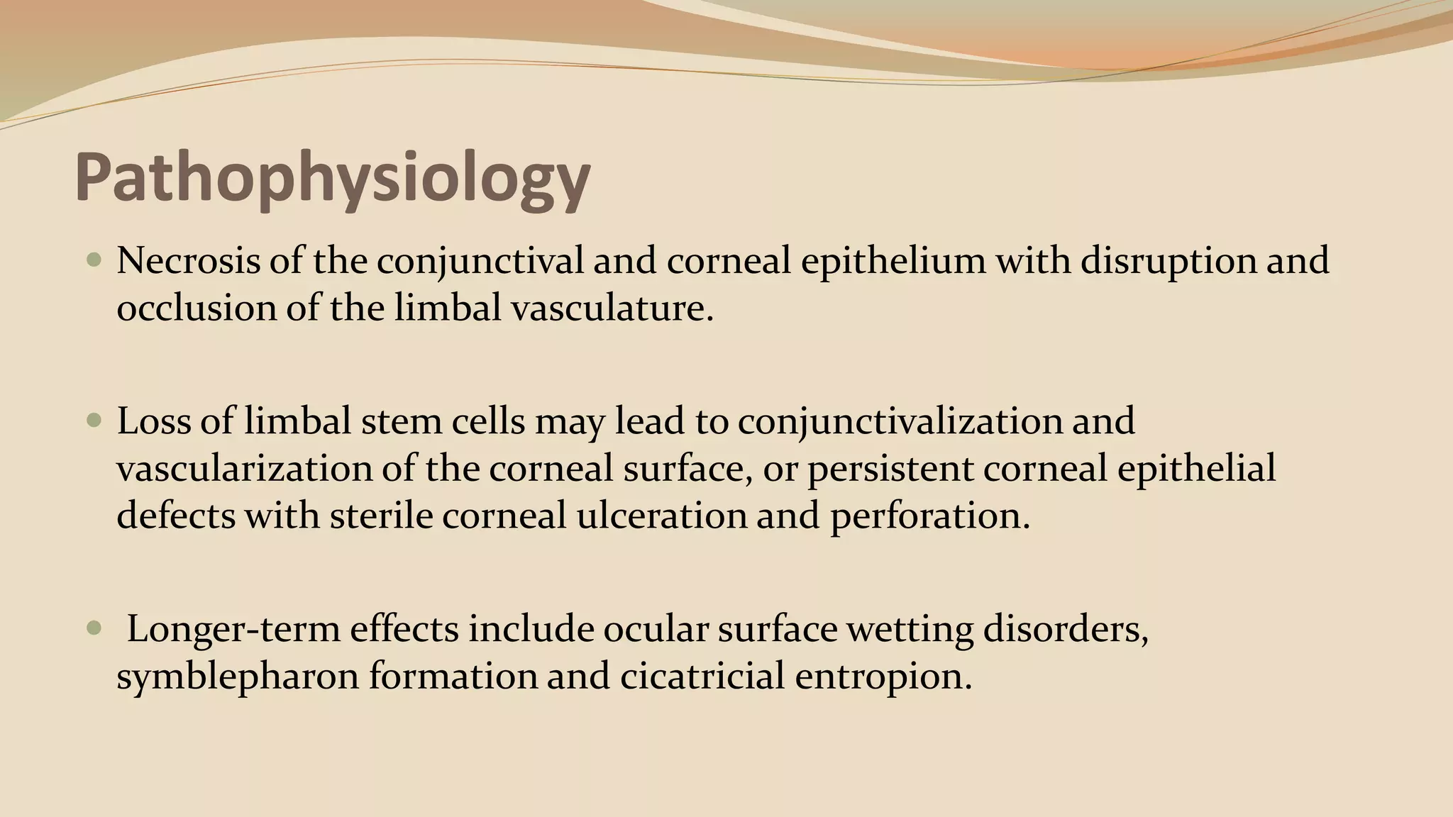 Ophthalmologic approach to chemical burns | PPTX