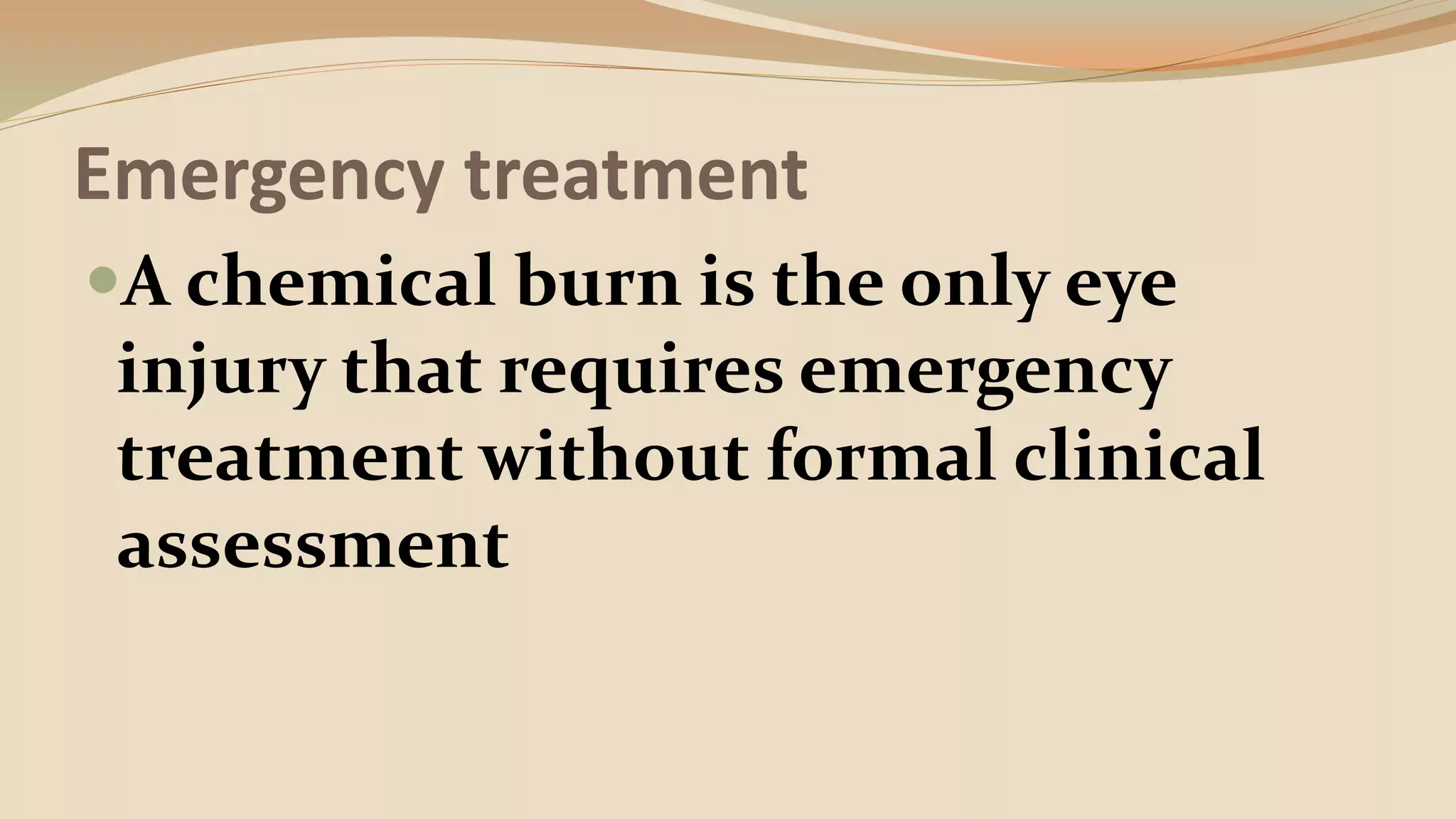 Ophthalmologic approach to chemical burns | PPTX