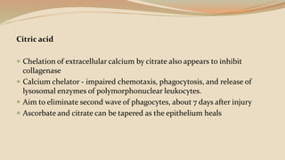 Ophthalmologic approach to chemical burns | PPTX