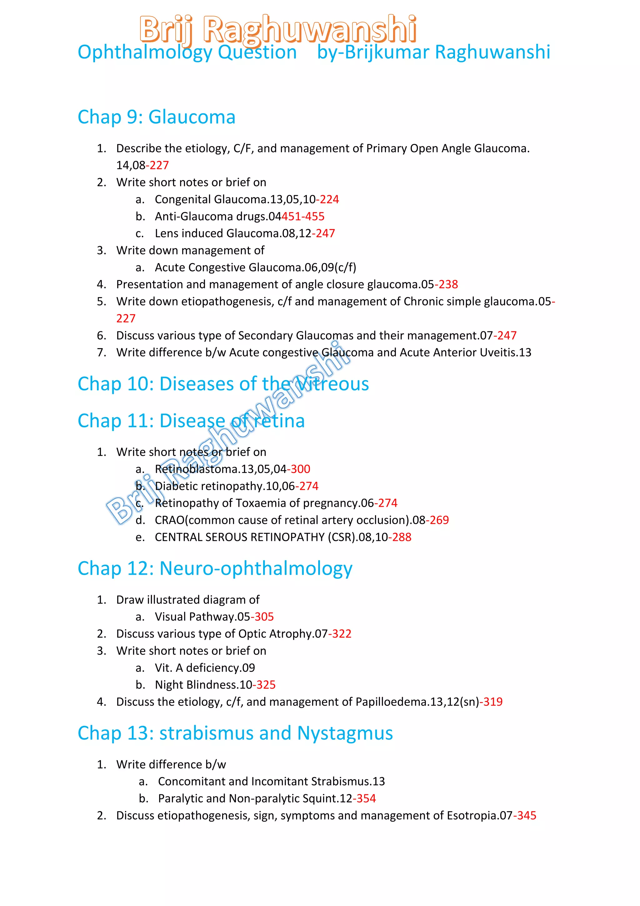 Ophthalmology | PDF | Eye and Vision Conditions | Diseases and Conditions