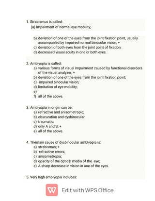 ophthalmology pdf for imu mbbs students bhiskek | PDF | Eye and Vision ...
