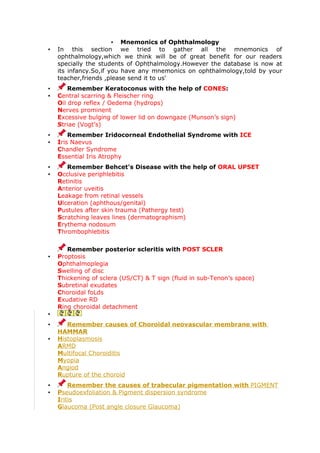 Ophthalmology-Pnemonics for students of ophthalmology.pdf