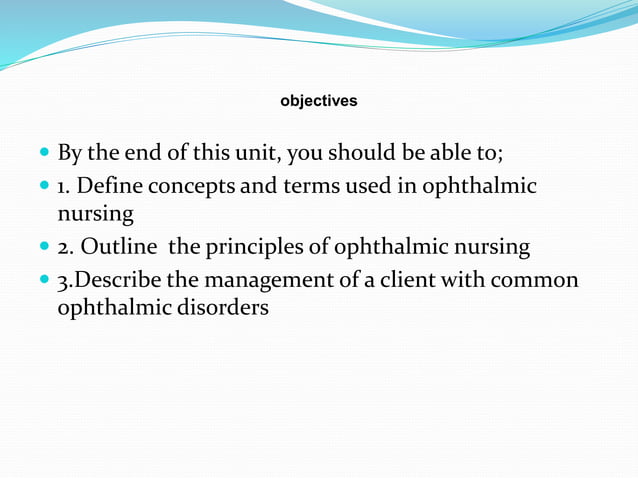 Ophthalmology and Ophthalmic nursing.pptx