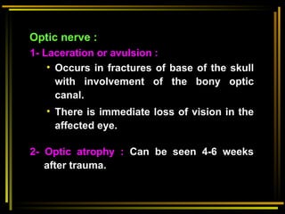 Ophthalmologyblunt ocular truma lecture.ppt