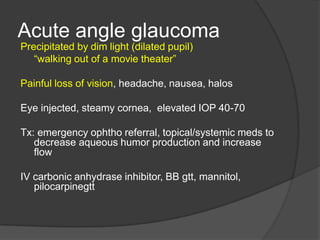 Ophthalmology Board Review- Emergency Medicine 2014 | PPTX