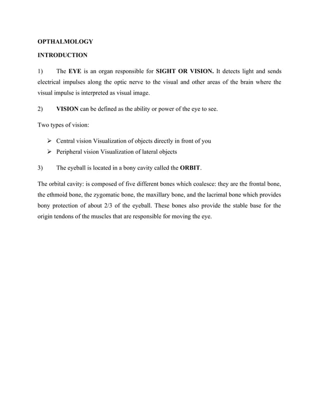OPHTHALMOLOGY_EDEN_INSTITUTE of medicine.docx | Eye and Vision ...