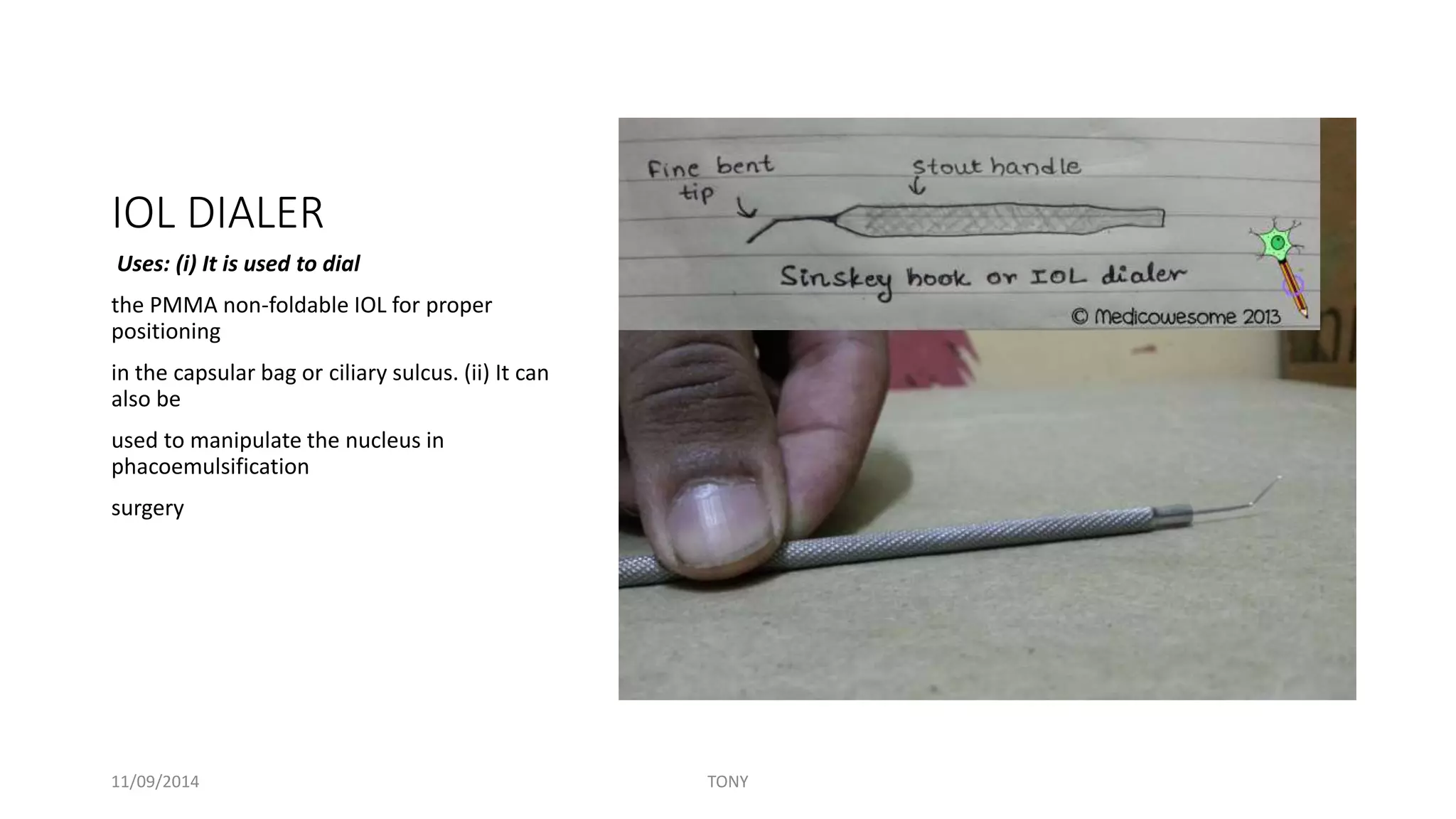 Ophthalmology instruments ophthalmology ppt | PPTX