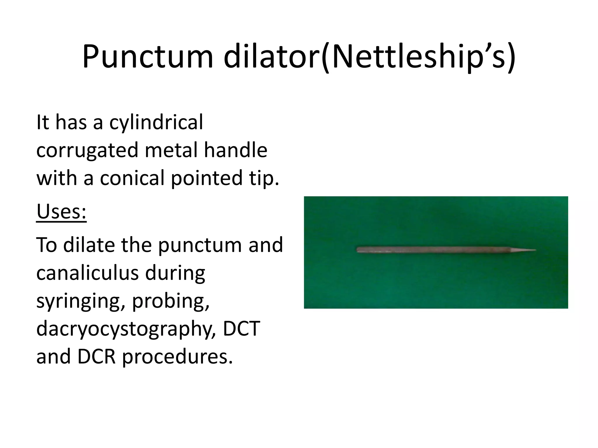 Ophthalmology instruments for G.S.L. Medical College students | PDF