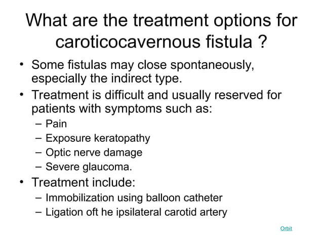 Ophthalmology quick Quiz - caroticocavernous fistula.ppt