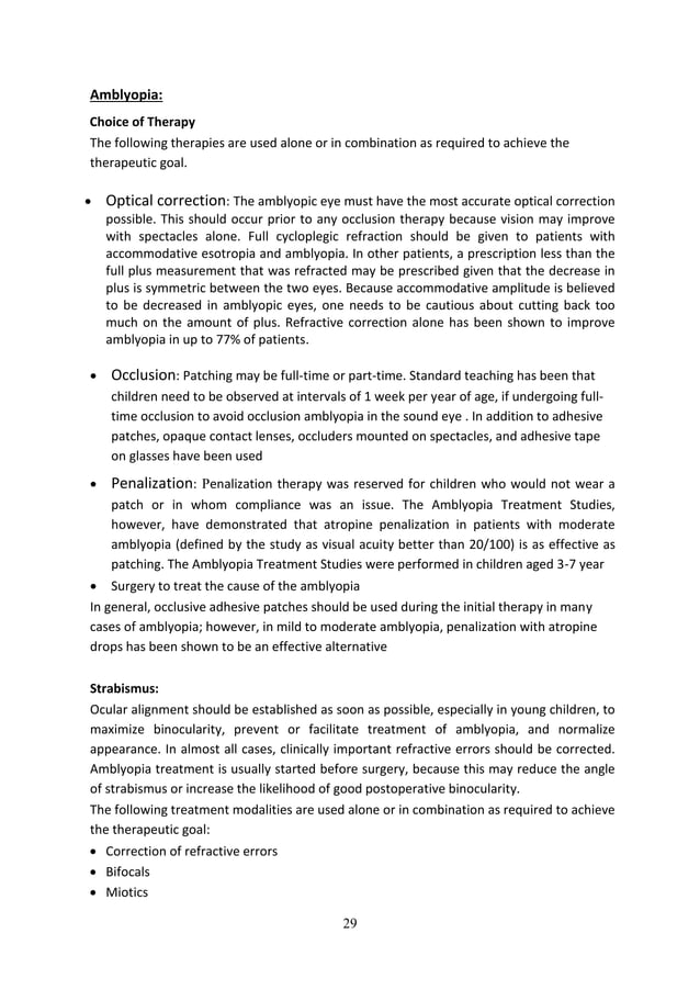 Ophthalmology treatment guidelines Govt of India | PDF