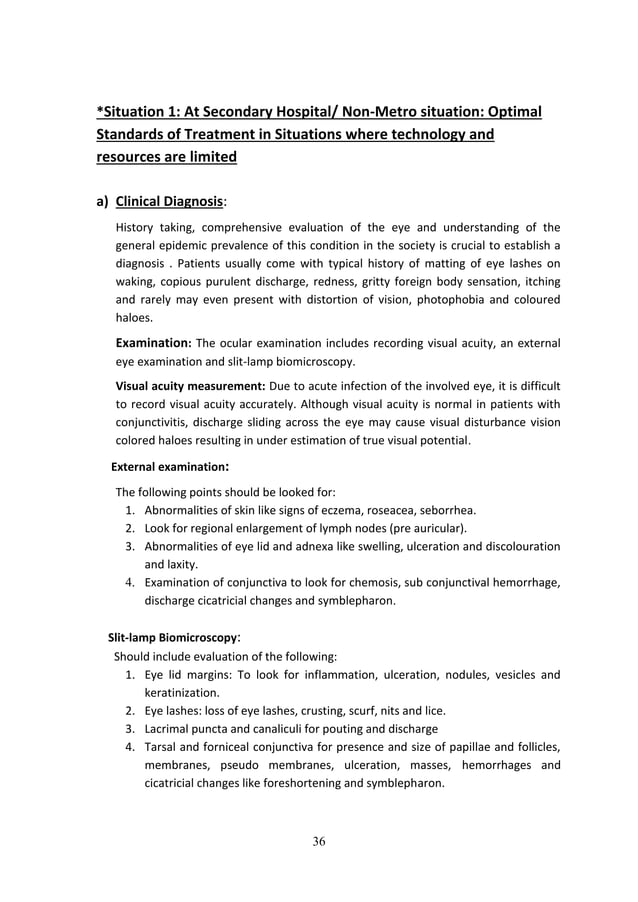 Ophthalmology treatment guidelines Govt of India | PDF