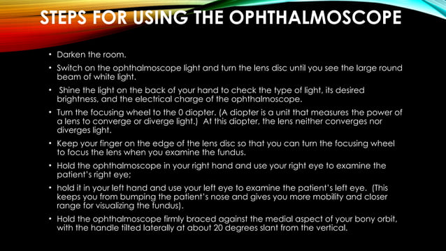 Ophthalmoscopic (Funduscopic) Examination.pptx