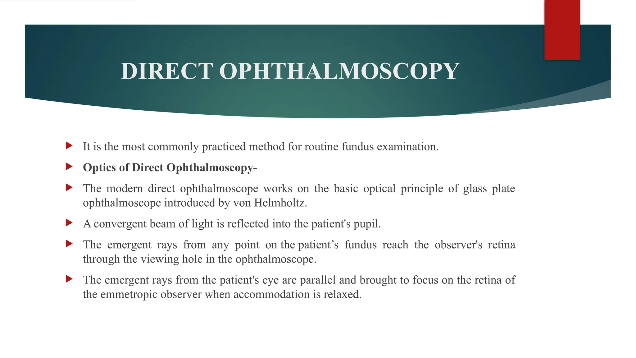 Ophthalmoscopy: Principles, Techniques, and Clinical Applications | PPTX
