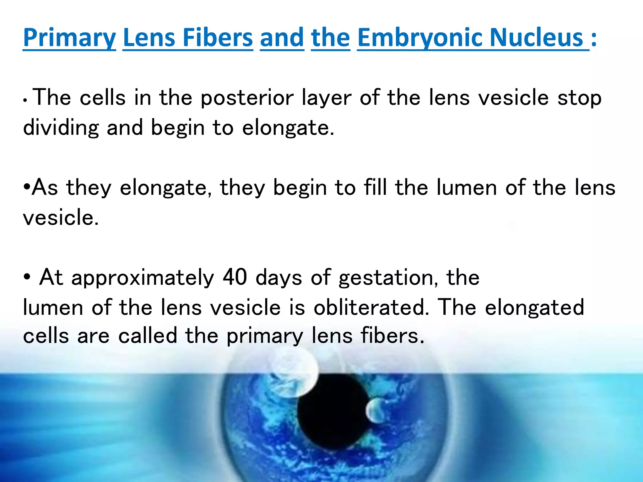 Embryology and developmental defects of lens | PPTX