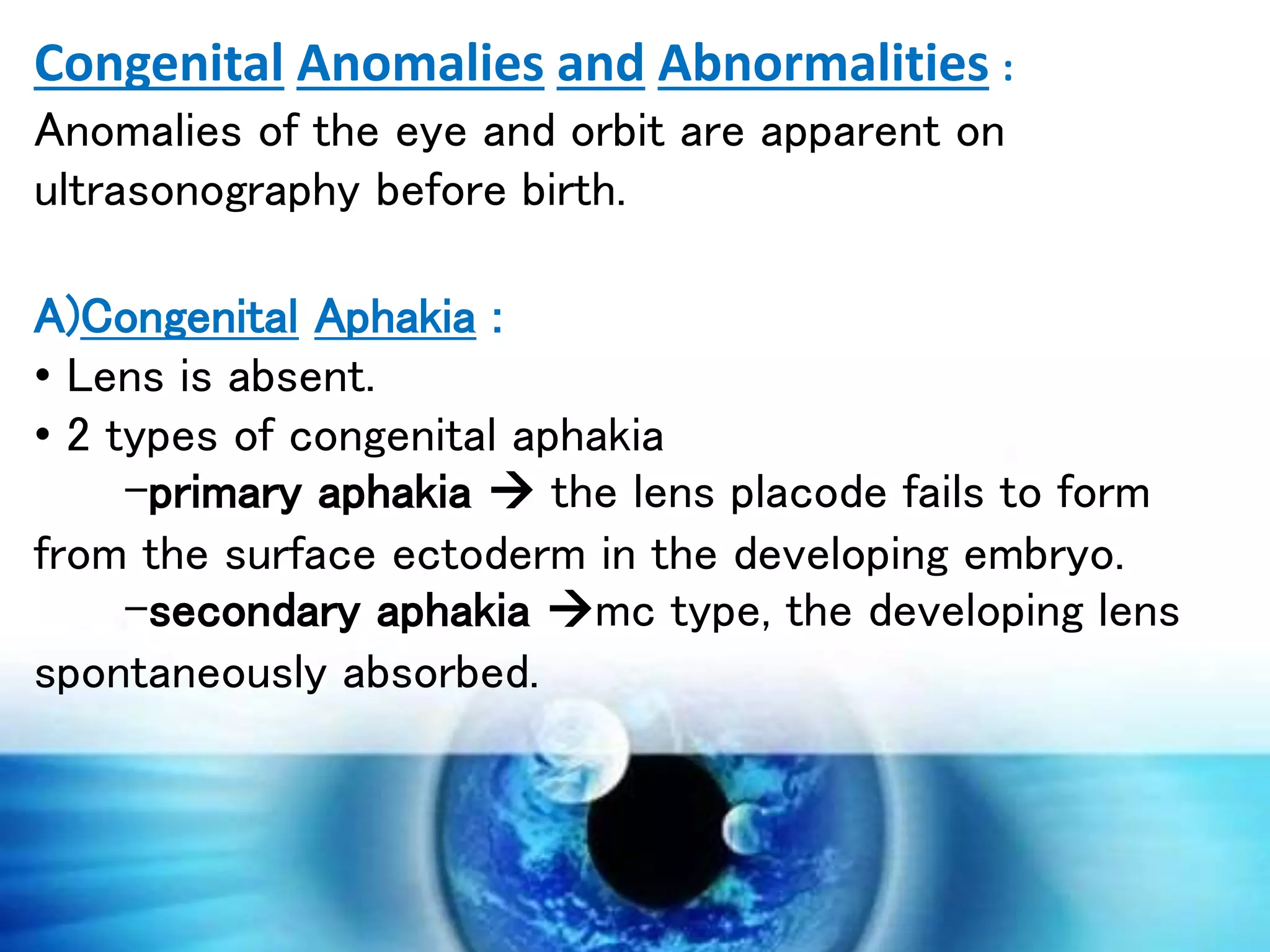 Embryology and developmental defects of lens | PPTX