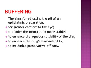 Ophthelmic prepartion | PPT