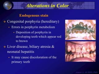 Endogenous Staining Of Teeth