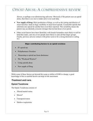 Opiods: An Overview fo Prehospital Providers | PDF