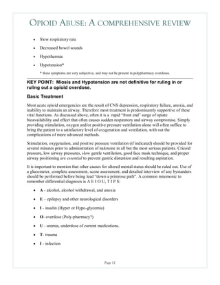 Opiods: An Overview fo Prehospital Providers | PDF