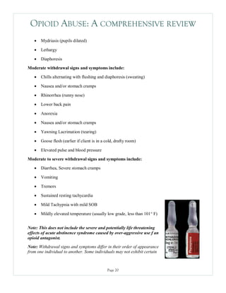 Opiods: An Overview fo Prehospital Providers | PDF