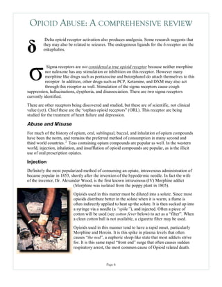 Opiods: An Overview fo Prehospital Providers | PDF