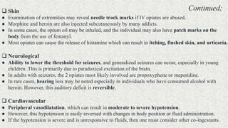 Opiates & opioids intoxication and treatment | PPTX