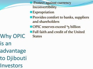 Opic presentation (The U.S. Government's Development Finance ...