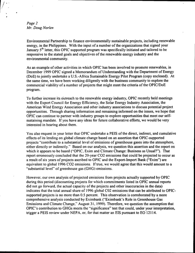 OPIC Released Documents 1-10 | PDF