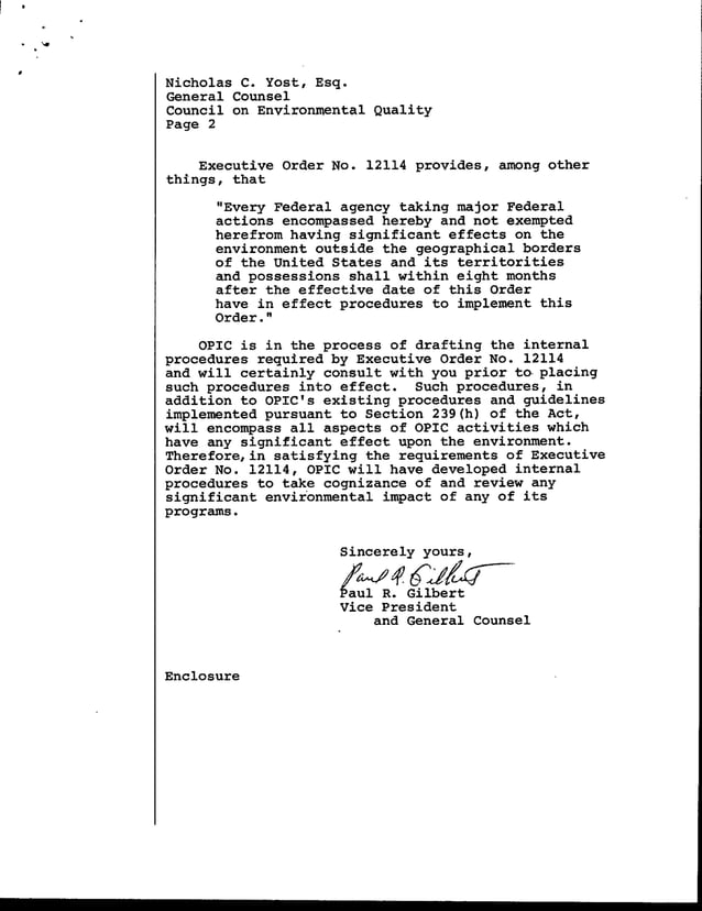 OPIC Released Documents 1-10 | PDF