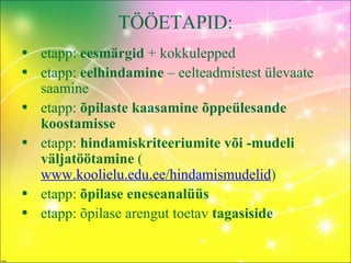 O pimapp kui kujundava hindamise yks vahend | PPT