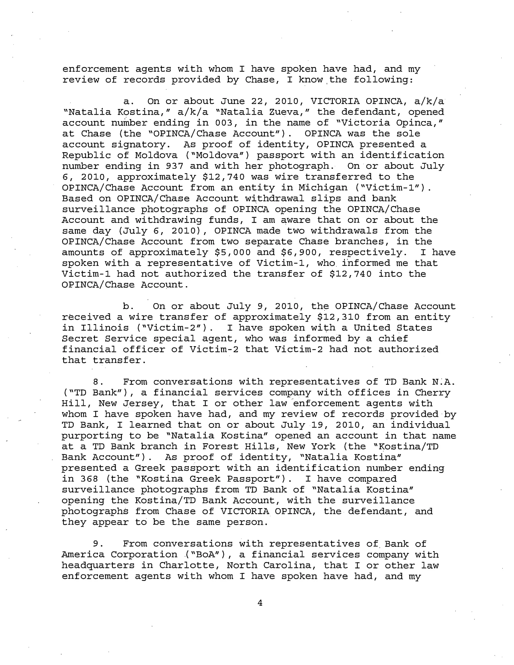 Opinca, victoria and turuta, alina complaint | PDF