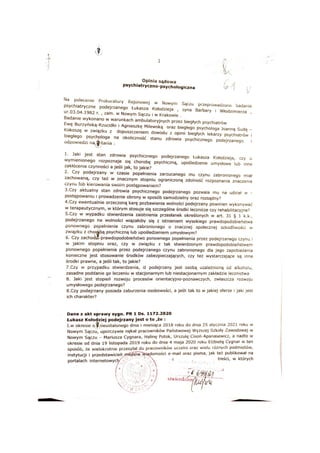 opinia sadowo-psychiatryczna sporzadzona do sprawy karnej o pisanie o plagiacie Cygnara .pdf