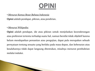 Opini, Feature dan Esai | PPTX