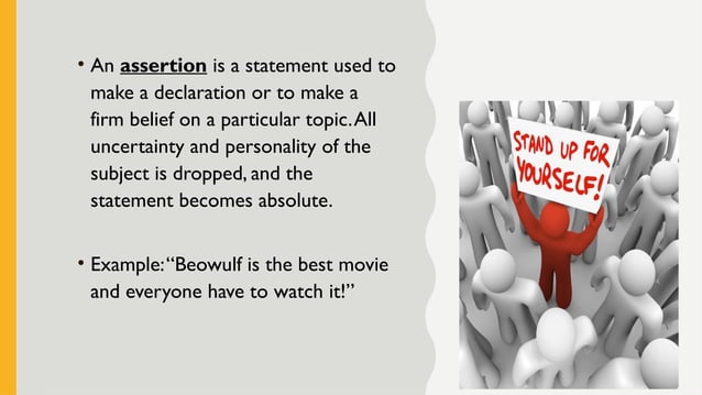 Opinion-and-assertion.pptx grade 10 info | PPTX