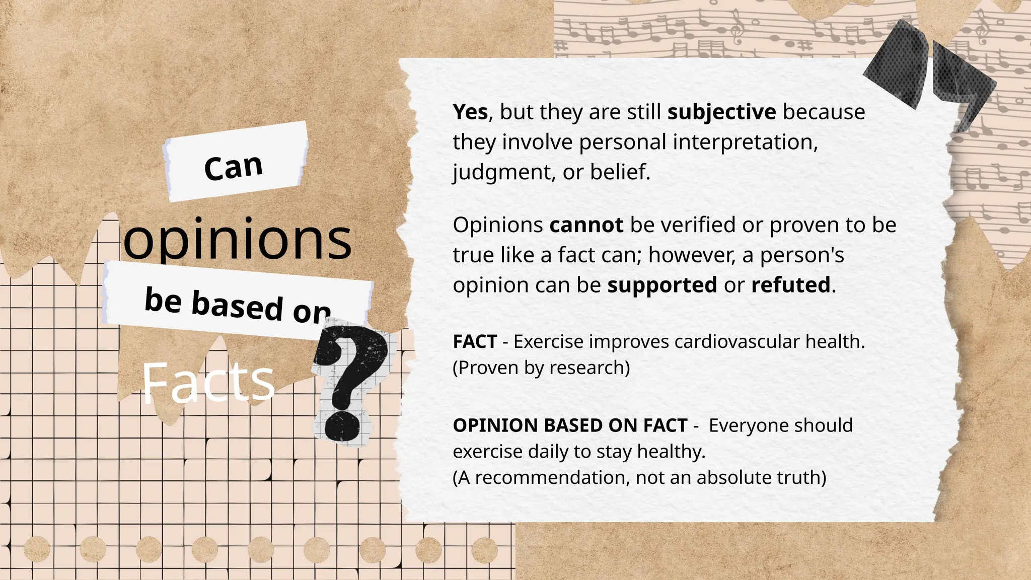 Powerpoint-Presentation about Facts and Opinion | PPTX