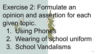 OPINION & ASSERTION.pptxxxxxxxxxxxxxxxxx | PPTX