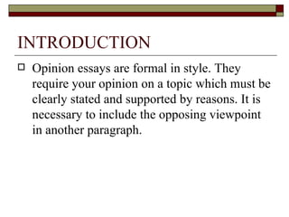 Opinion essays | PPT
