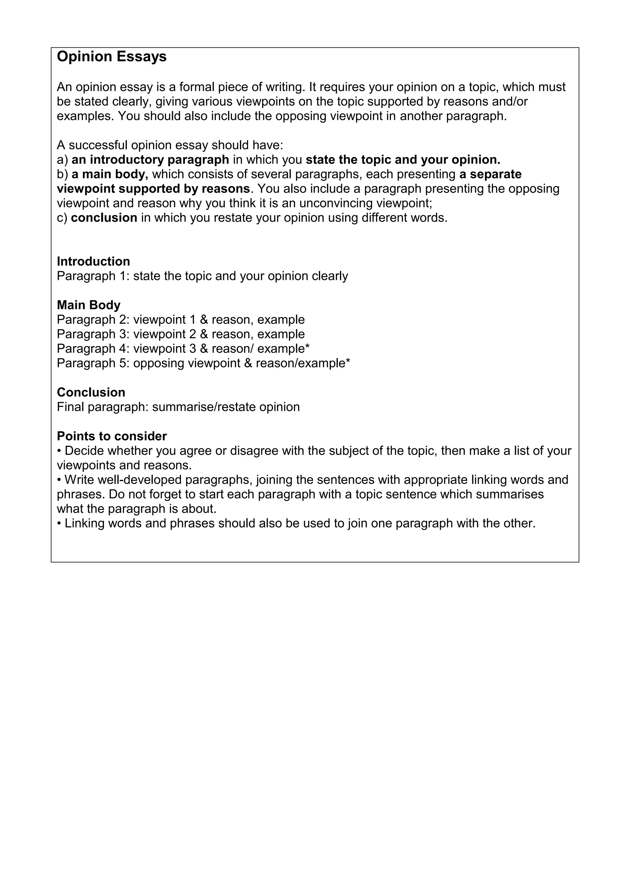 Opinion essays | PDF