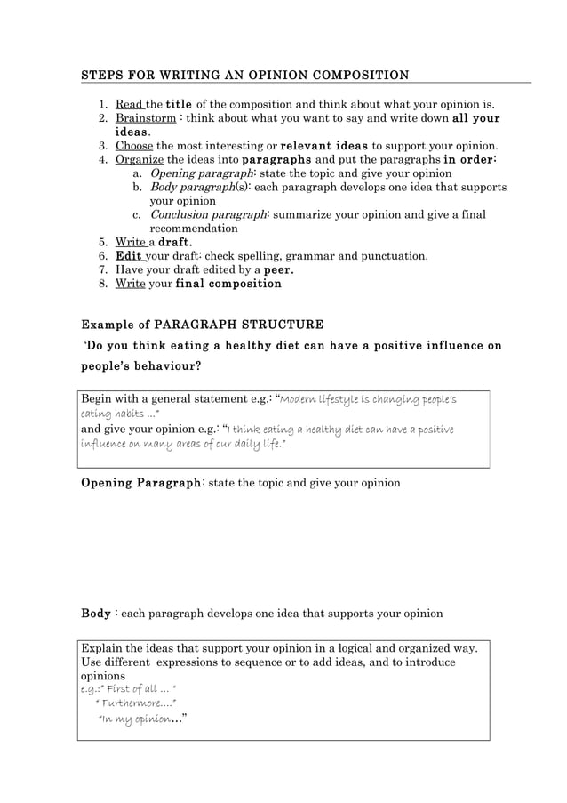 Opinion+essays+paragraph+structure+&+useful+expressions | DOC ...
