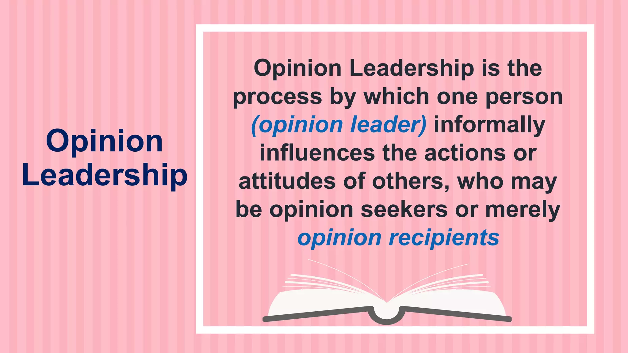 Role of Opinion leaders in consumer behaviour | PPTX