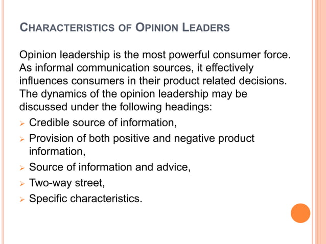 Opinion leadership | PPTX