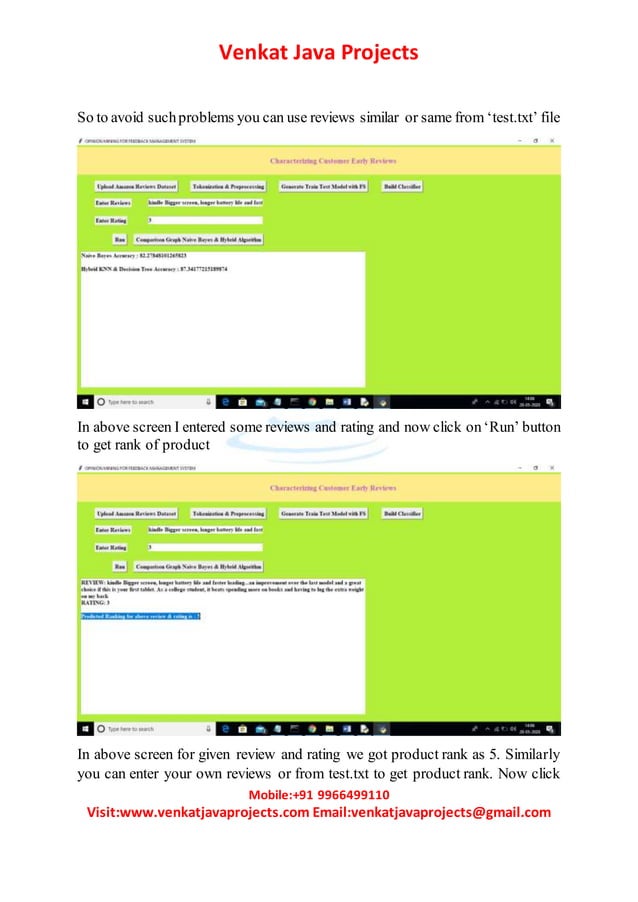 Opinion mining for feedback management system screenshots | PDF