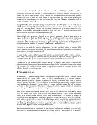 Opinion mining of customer reviews | PDF