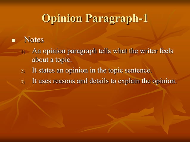 Opinion Paragraph.ppt