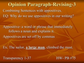 Opinion Paragraph.ppt